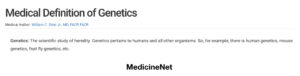 Definition Of Genetics And Related Terminologies – Genetic Education