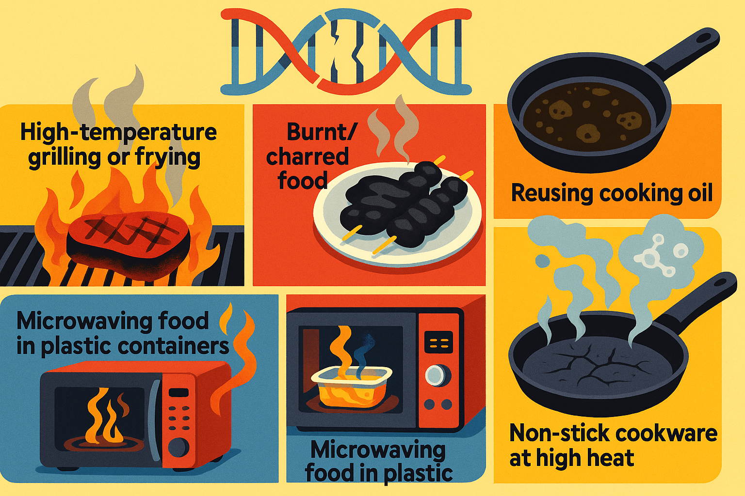 5 Cooking Habits That Damage Your DNA – Genetic Education