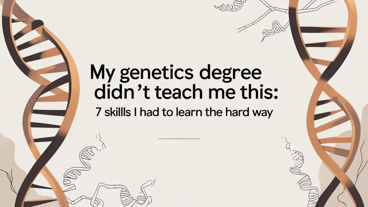 My Genetics Degree Didn’t Teach Me This: 7 Skills I Had to Learn the ...